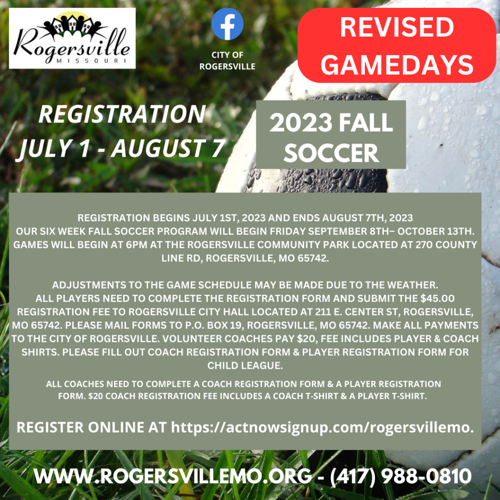 Parks and Recreation – City of Rogersville MO